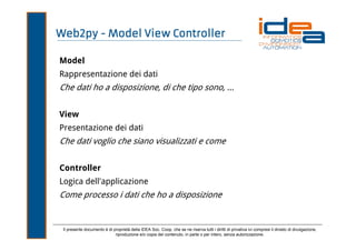 Modern web development with python and Web2py | PPT