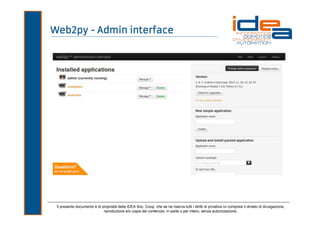 Modern web development with python and Web2py | PPT