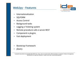 Modern web development with python and Web2py | PPT