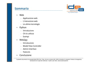 Modern web development with python and Web2py | PPT