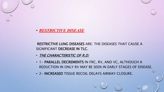 Obstructive and restrictive of lung disease | PPTX