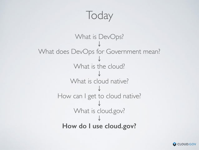 Cloud Native DevOps with cloud.gov Workshop | PPT