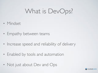 Cloud Native DevOps with cloud.gov Workshop | PPT