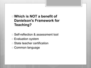 The framework for teaching | PPTX
