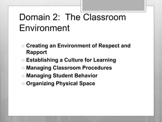 The framework for teaching | PPTX