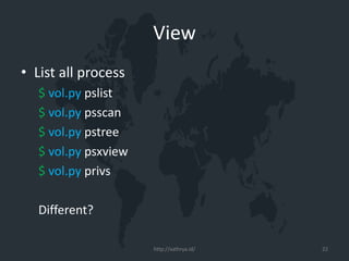 Memory Forensic: Investigating Memory Artefact (Workshop) | PPT