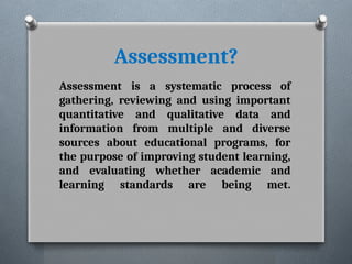 Assessment Team Members workshop guidelines | PPT