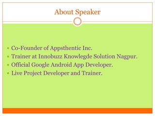Android Workshop PPT | PPT