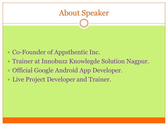 Android Workshop PPT | PPT