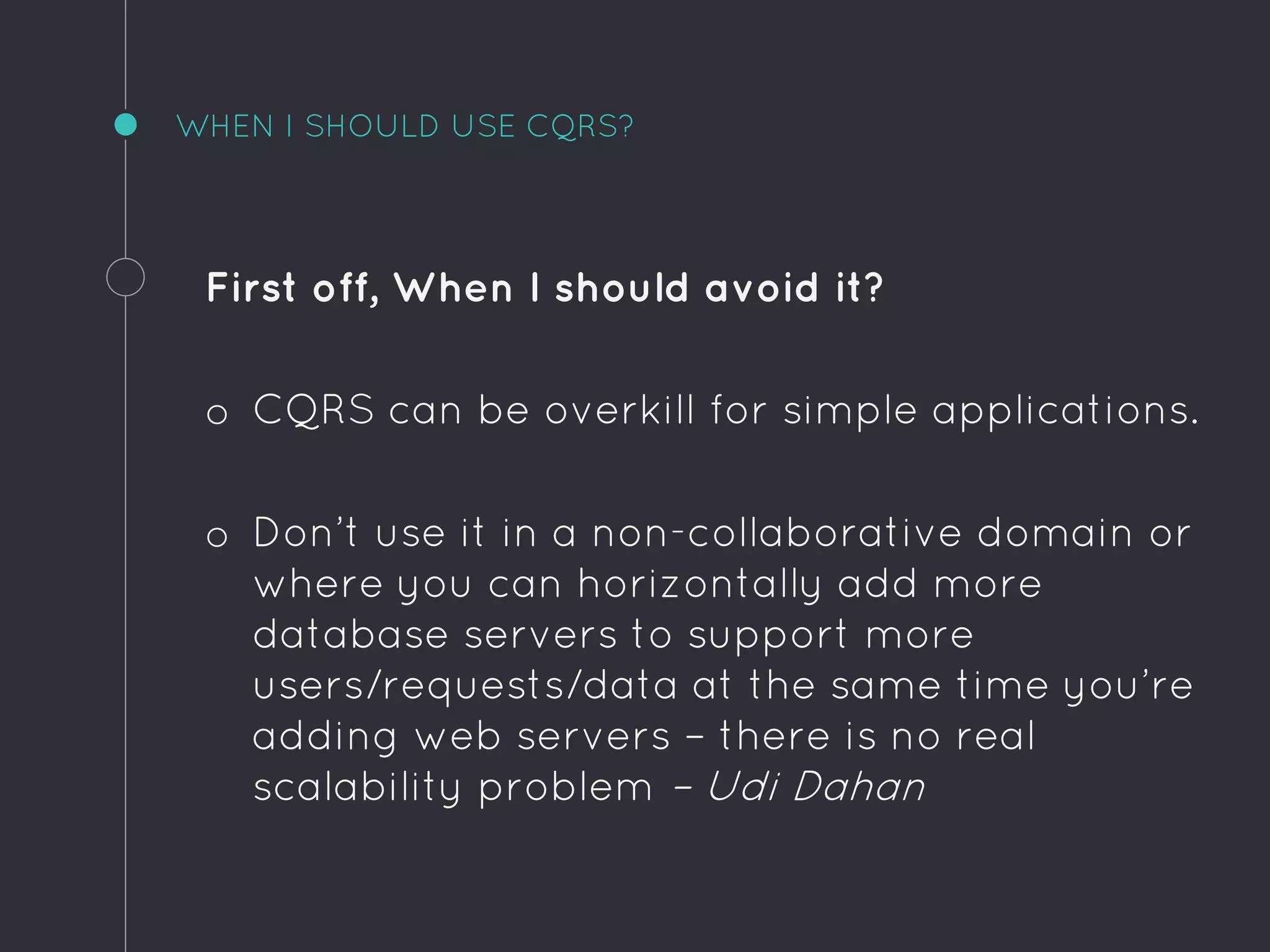 Workshop - cqrs brief introduction | PPTX | Databases | Computer Software and Applications