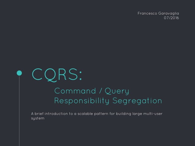 Workshop - cqrs brief introduction | PPTX | Databases | Computer Software and Applications