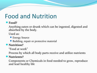 Fundamentals of Diet-Nutrition-Menu Planning | PPT