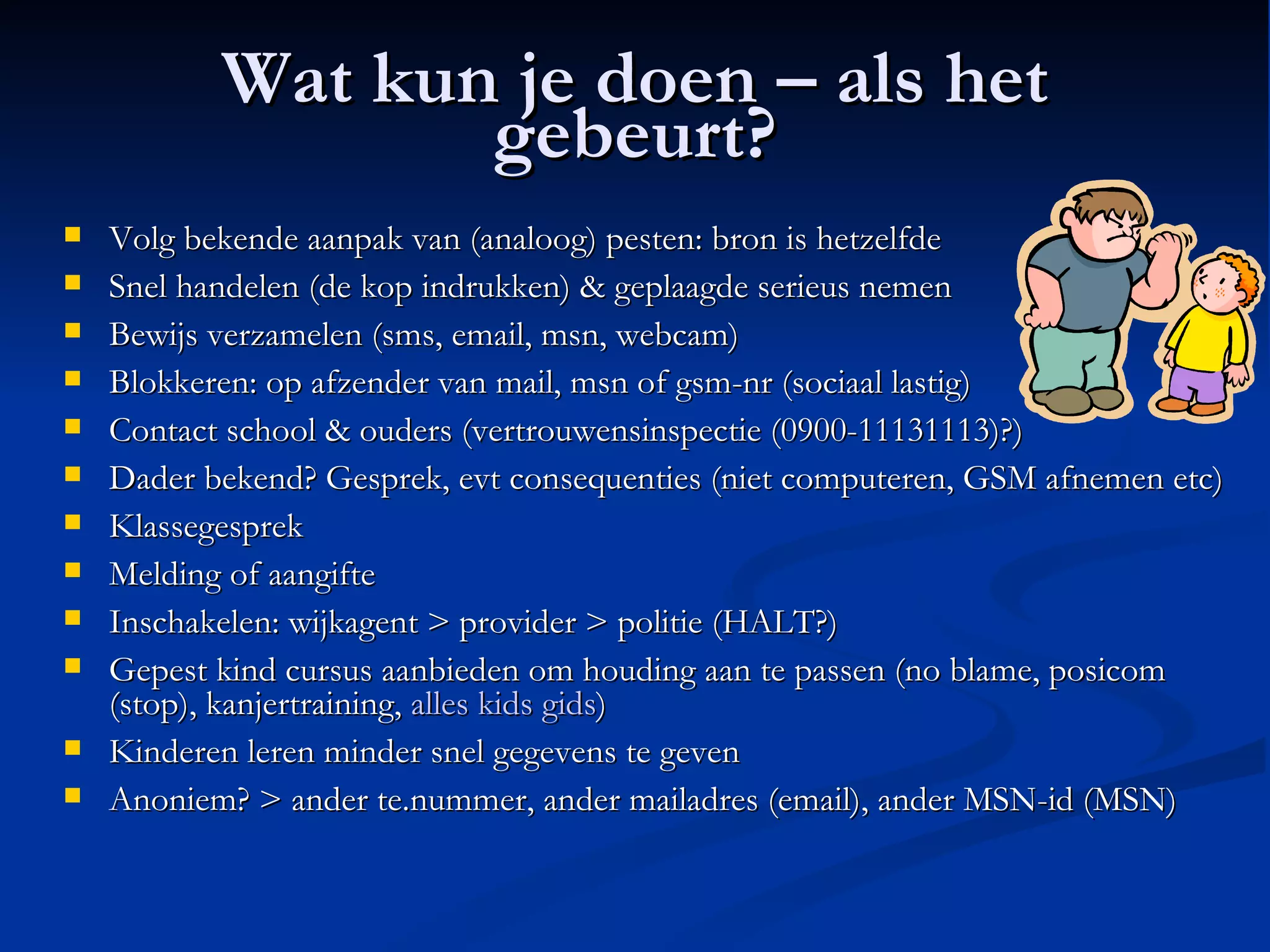 Workshop digitaal pesten | PPT | Email | Internet