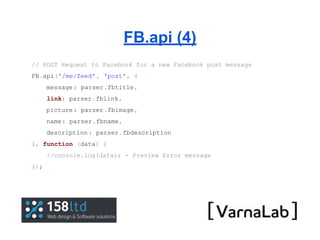 Workshop : Facebook JavaScript SDK | PPT