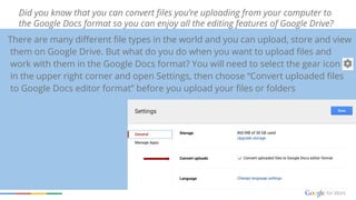 Workshop google drive | PPT