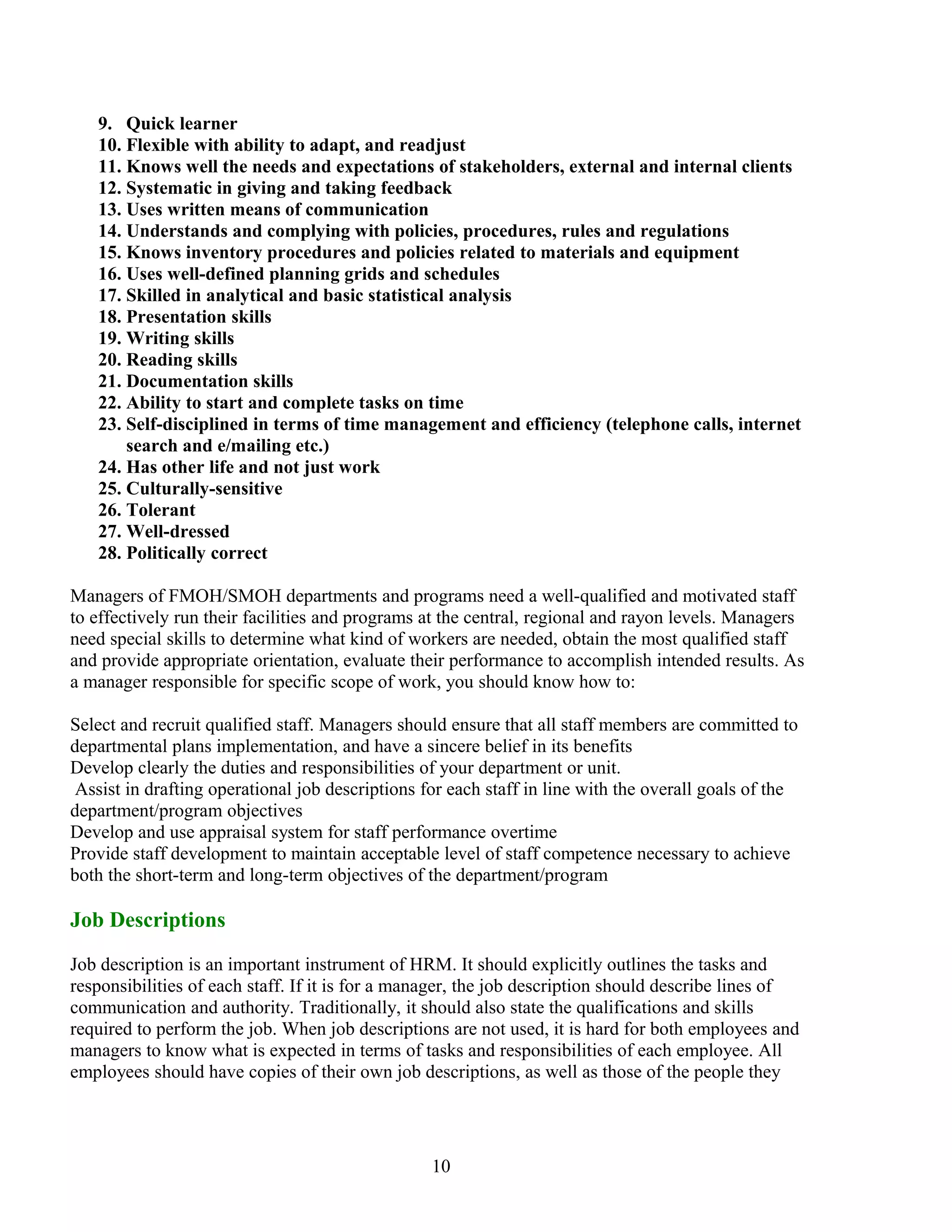 Time management Workshop handouts | DOC