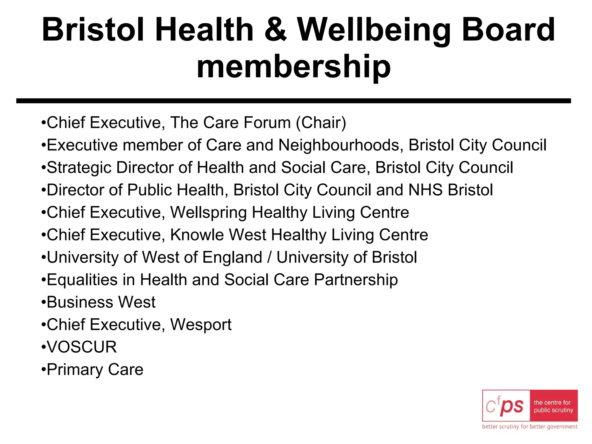 Workshop - Health and wellbeing boards & strategies | PPT