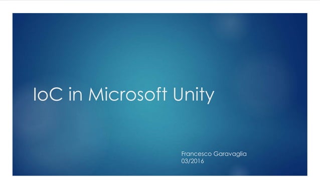 IOC in Unity | PPT