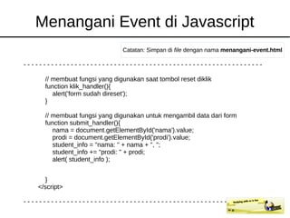 Selayang Pandang Javascript dan NodeJS | PPT
