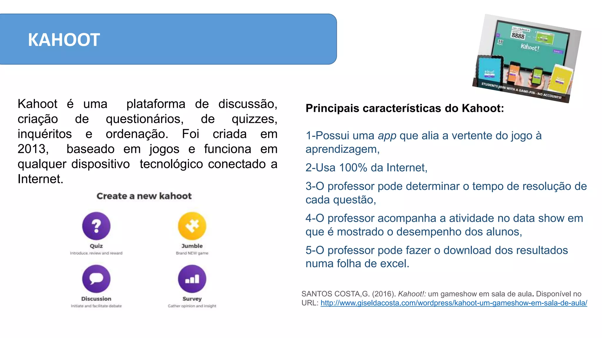 Kahoot e QR code - aprendizagem móvel e gamification | PPT | Download ...
