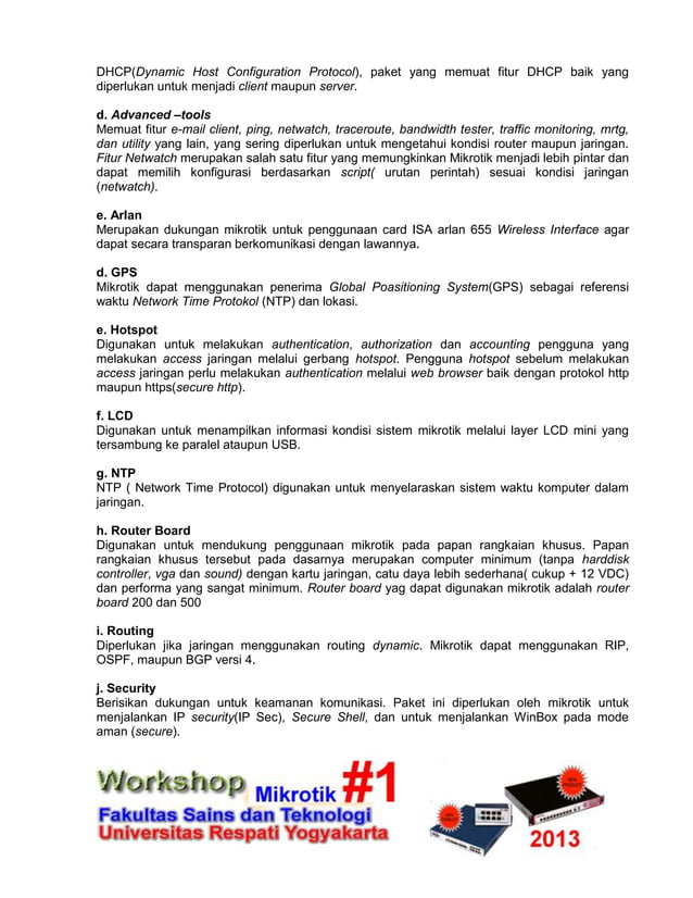 Workshop mikrotik#1 | PDF