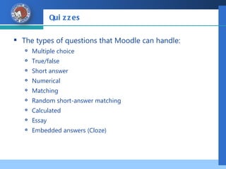 Creating Online Assessment Using Moodle CMS | PPT