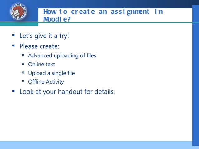 Creating Online Assessment Using Moodle CMS | PPT