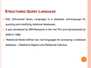 Introduction to Oracle Database | PPTX