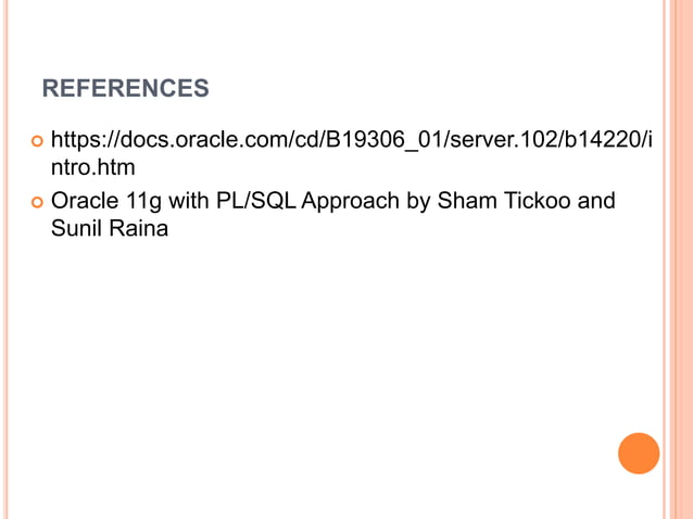 Introduction to Oracle Database | PPTX | Operating Systems | Computer Software and Applications