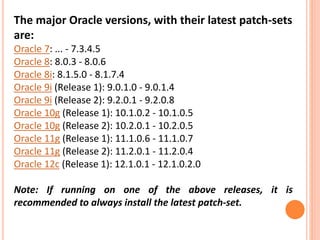 Introduction to Oracle Database | PPTX | Operating Systems | Computer ...
