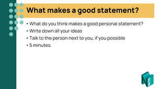 Writing Effective Personal Statements | PDF