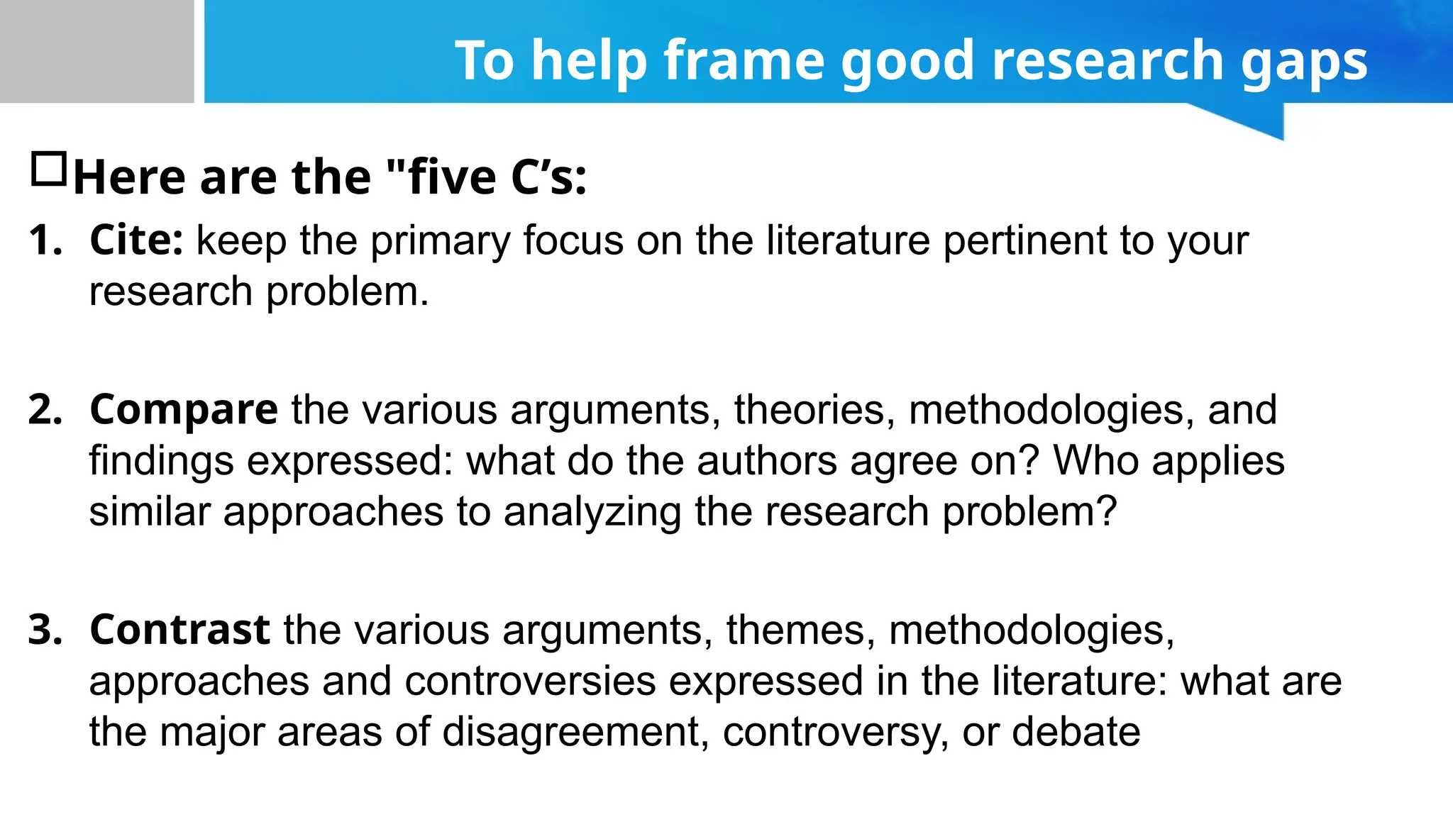 research gaps in literature review chapter two | PPTX