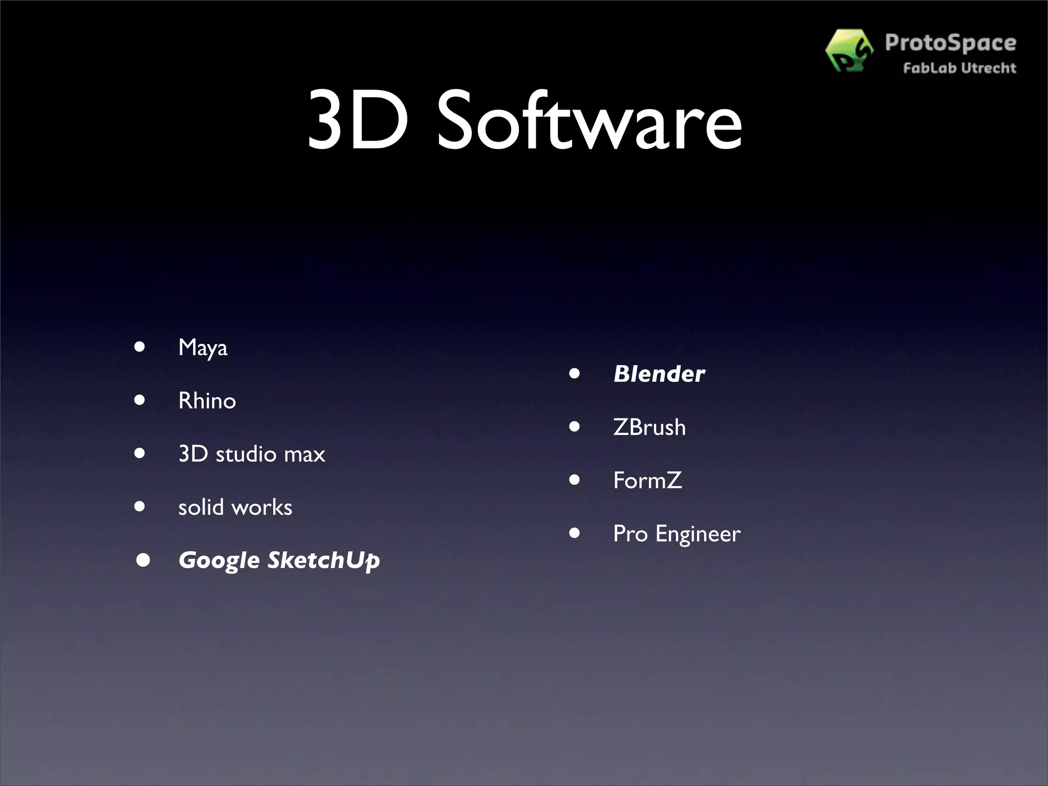 Workshop Protospace Prototypes Maken | PPT