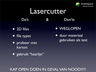 Workshop Protospace Prototypes Maken | PPT