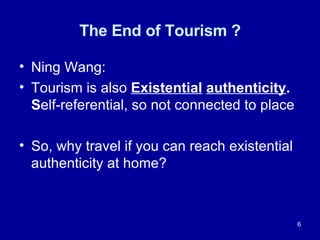 Workshop K3 - The End Of Tourism | PPT