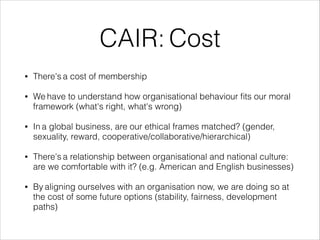 Workshop the CAIR model of Culture (march 2014) v1 | PPT