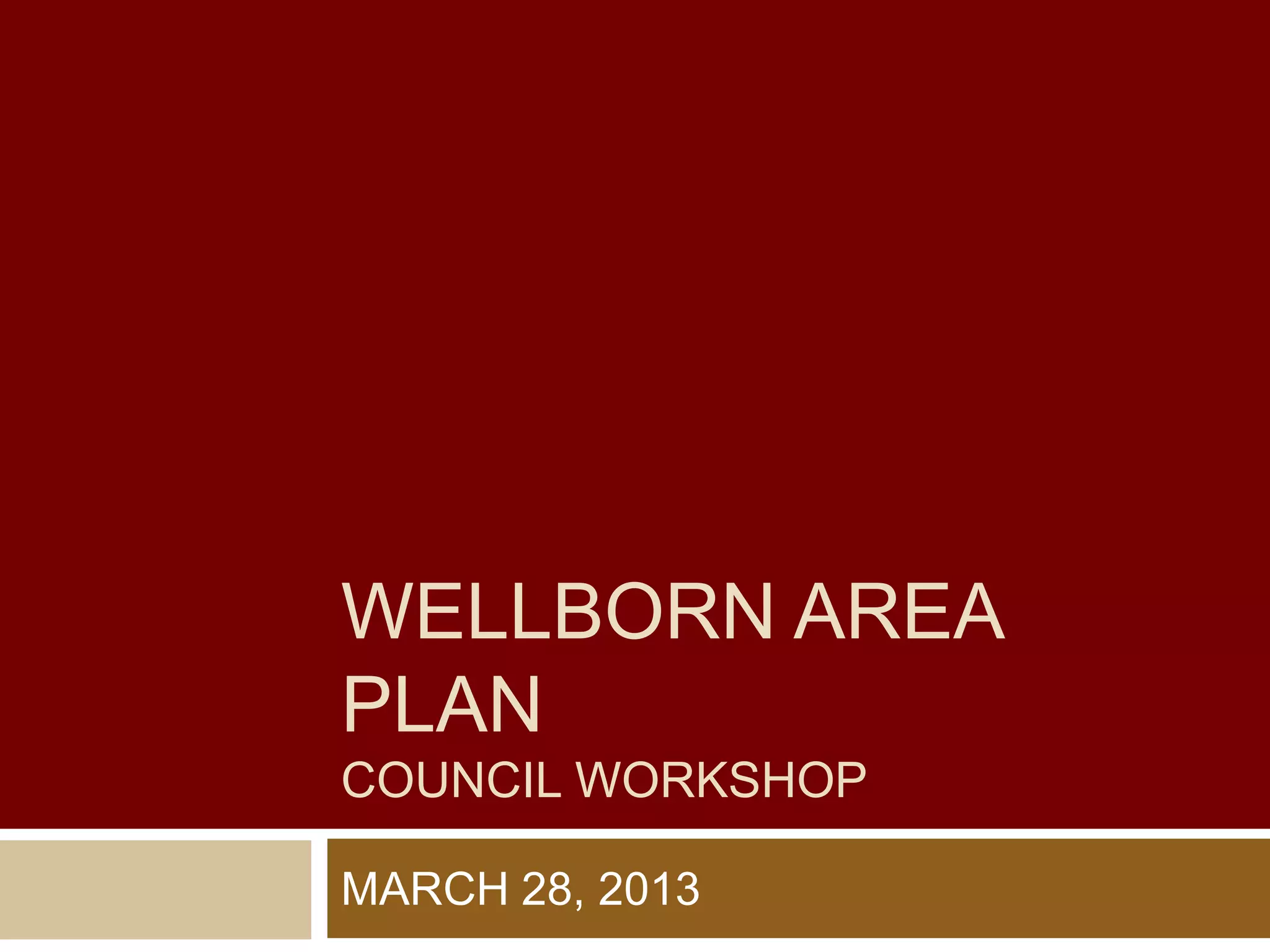 Wellborn Area Plan | PPT