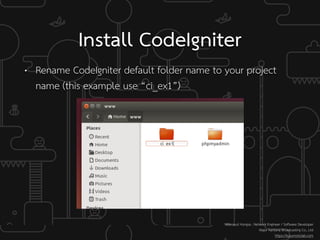 CodeIgniter For Project : Workshop 001 - Install Docker and CodeIgniter | PPT