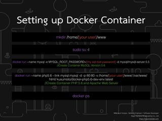CodeIgniter For Project : Workshop 001 - Install Docker and CodeIgniter | PPT
