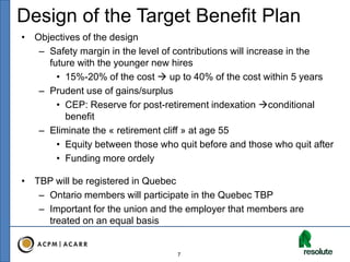 Targeting a better future : Target Benefit Plans - Resolute Forest Case ...