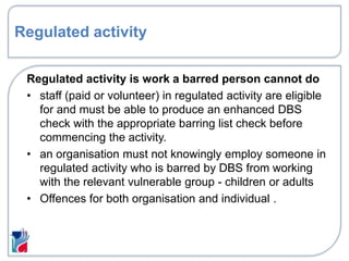 Safeguarding and risk governance: Using the new DBS Update service | PPTX