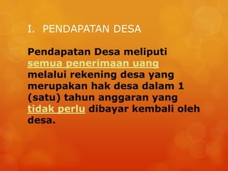 IMPLEMENTASI HASIL PERENCANAAN KE DALAM RANCANGAN APB-DESA | PDF