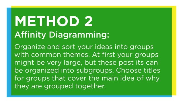 Workshop 1: Brainstorming + Affinity Diagramming = Goals | PPT