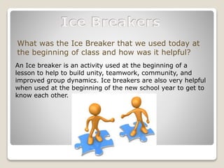 Warm up, Time fillers, Ice breakers and more | PPTX