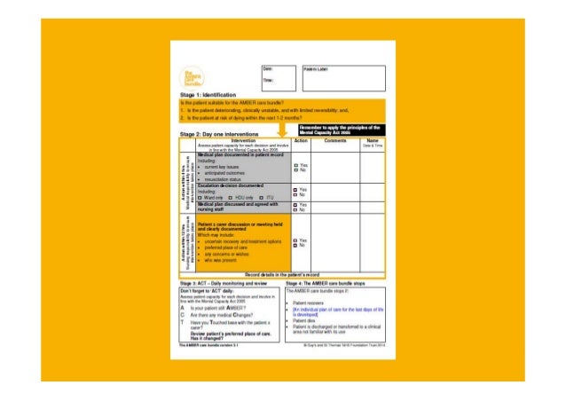 Transforming End of Life Care in Acute Hospitals AM Workshop 2: AMBER…