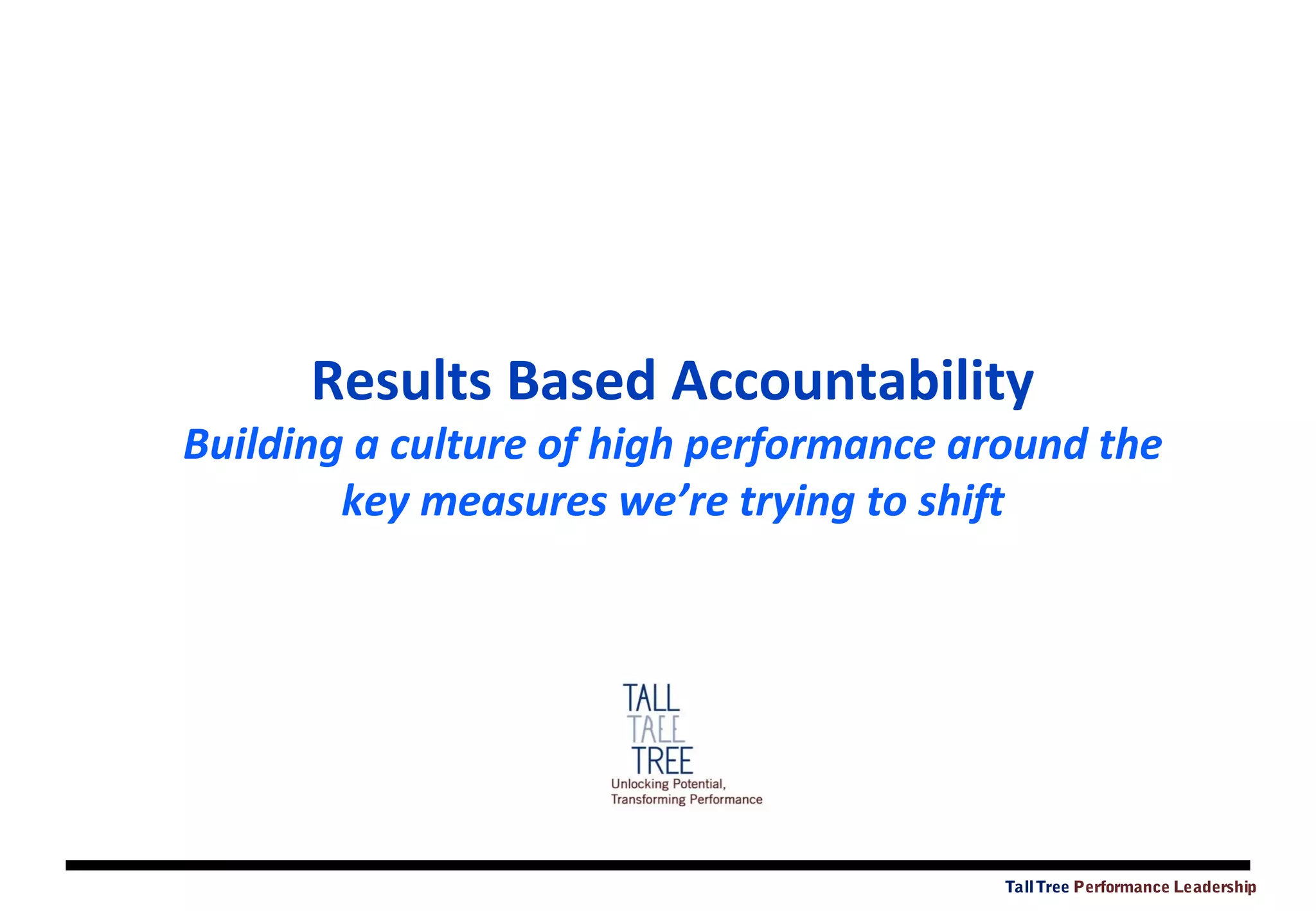 Results Based Accountability - building a culture of high performance | PPT