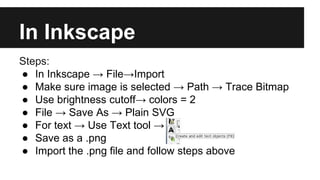 3D Design Basics with inkscape and tinkercad (workshops #3) | PPTX