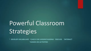 Workshop3 Teaching Strategies for ELL Students | PPTX