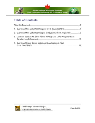 SSTRM - StrategicReviewGroup.ca - Workshop 3: Lethal and Non-Lethal ...