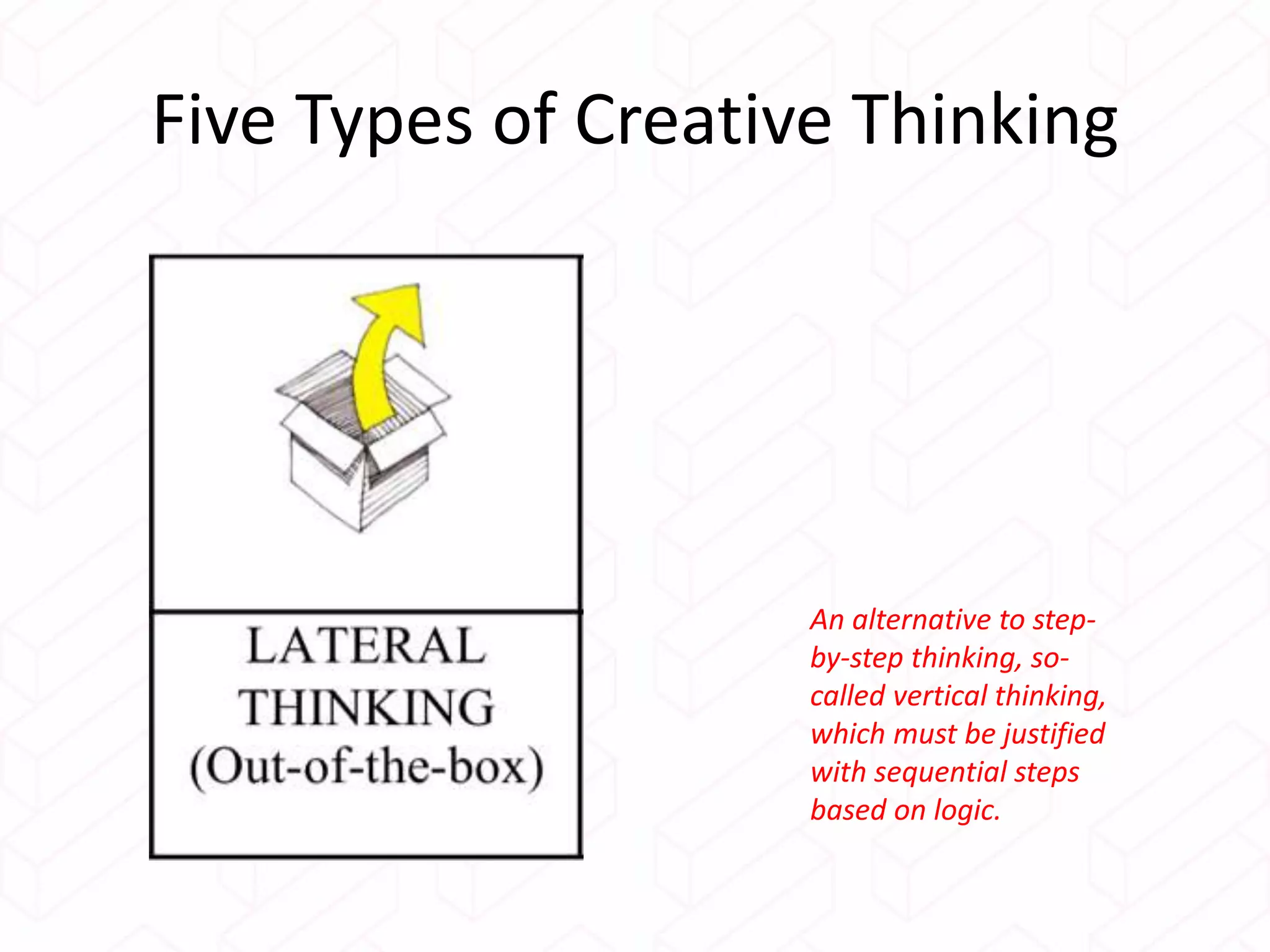 Workshop 4 - WHAT - Creative thinking | PPTX
